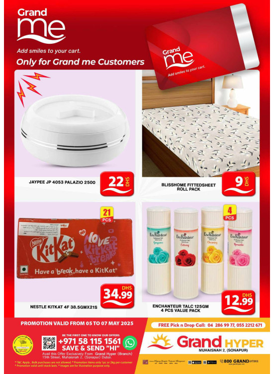 Grand Me Deals - Grand Hyper Muhaisnah from Grand Hypermarket until 7th May - Grand Hypermarket ...