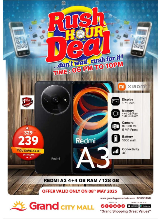 Rush Hour Deal - Grand City Mall from Grand Hypermarket until 8th May ...