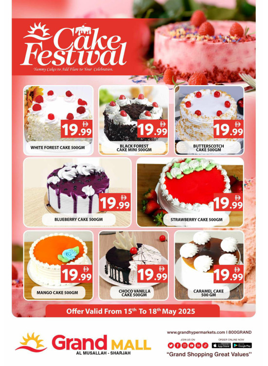 Cake Festival Deals - Grand Mall Sharjah from Grand Hypermarket until ...