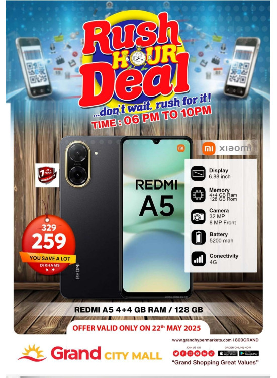 Rush Hour Deal - Grand City Mall from Grand Hypermarket until 22nd May ...