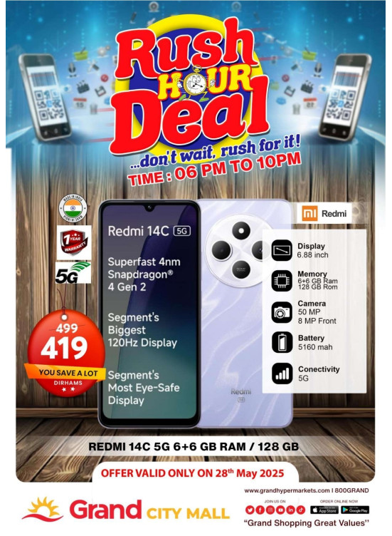 Rush Hour Deal - Grand City Mall from Grand Hypermarket until 28th May ...