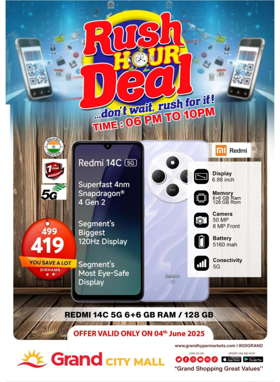 Rush Hour Deal - Grand City Mall from Grand Hypermarket until 4th June ...