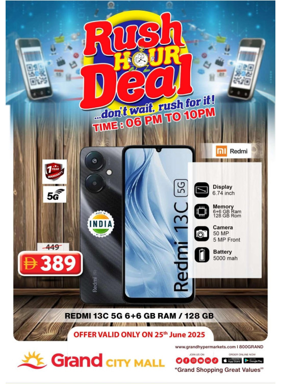 Rush Hour Deal - Grand City Mall from Grand Hypermarket until 25th June ...