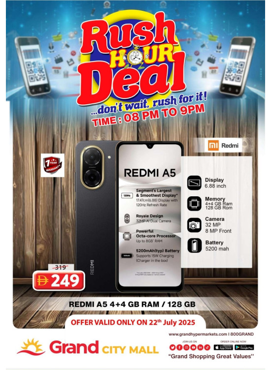 Rush Hour Deal - Grand City Mall from Grand Hypermarket until 22nd July ...