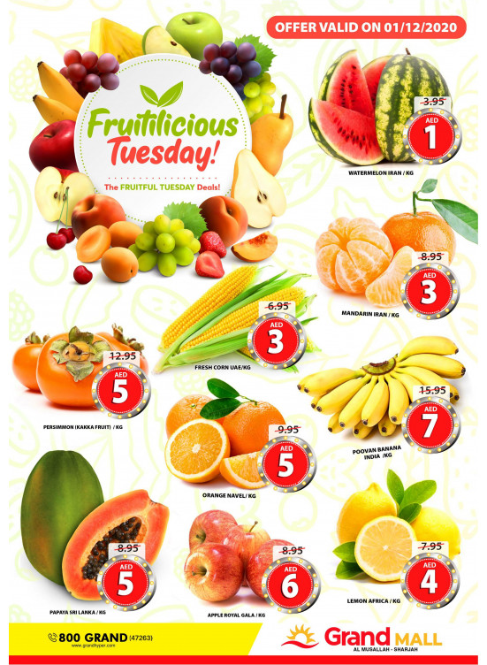 Fruitilicious Tuesday - Grand Mall Sharjah from Grand Hypermarket until ...