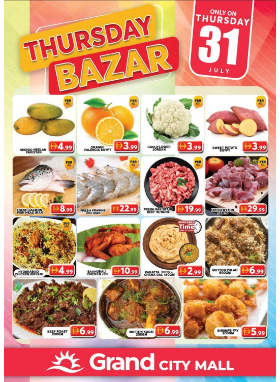 Thursday Bazar - Grand City Mall from Grand Hypermarket until 31st July ...