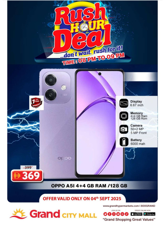 Rush Hour Deal - Grand City Mall from Grand Hypermarket until 4th ...