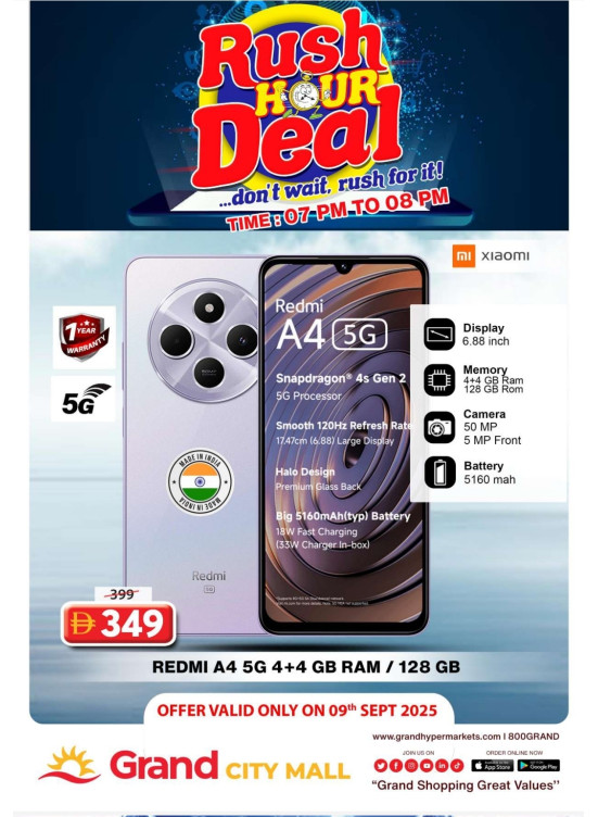 Rush Hour Deal - Grand City Mall from Grand Hypermarket until 9th ...