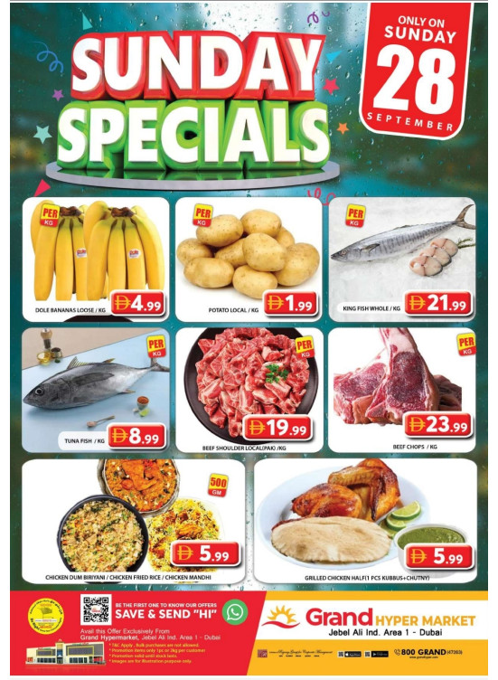 Sunday Specials - Grand Hypermarket Jebel Ali from Grand Hypermarket until 28th September ...