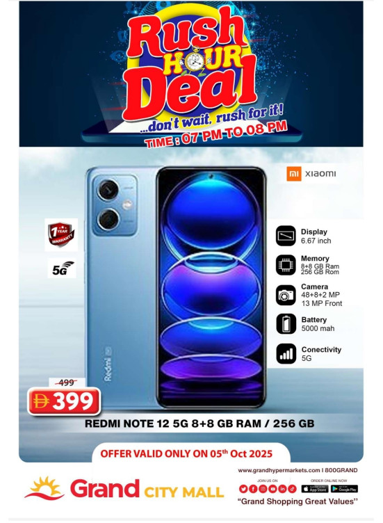 Rush Hour Deal - Grand City Mall from Grand Hypermarket until 5th ...