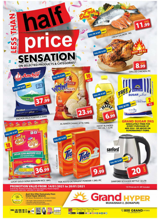 Less Than Half Price - Grand Hyper Muhaisnah from Grand Hypermarket ...