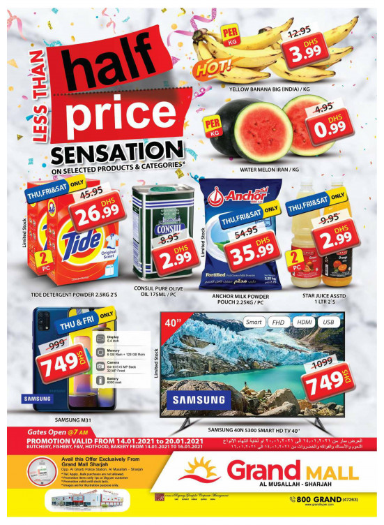 Less Than Half Price - Grand Mall Sharjah from Grand Hypermarket until ...