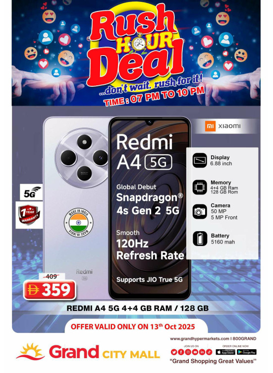 Rush Hour Deal - Grand City Mall from Grand Hypermarket until 13th ...