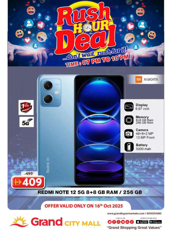 Rush Hour Deal - Grand City Mall from Grand Hypermarket until 16th ...