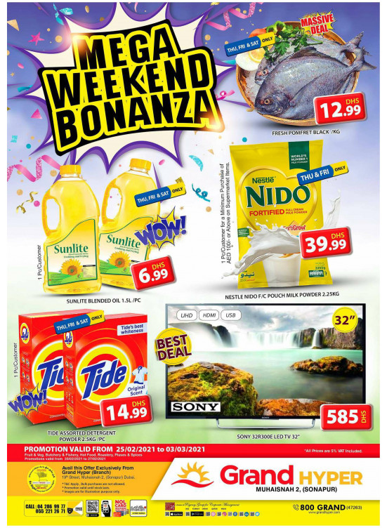 Mega Weekend Bonanza- Grand Hyper Muhaisnah from Grand Hypermarket ...