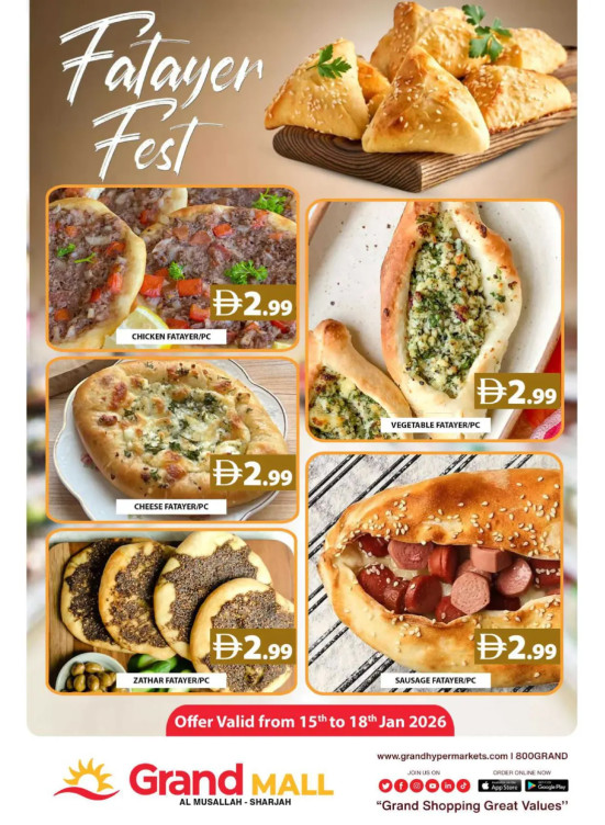 Fatayer Fest - Grand Hyper Mall Sharjah from Grand Hypermarket until ...