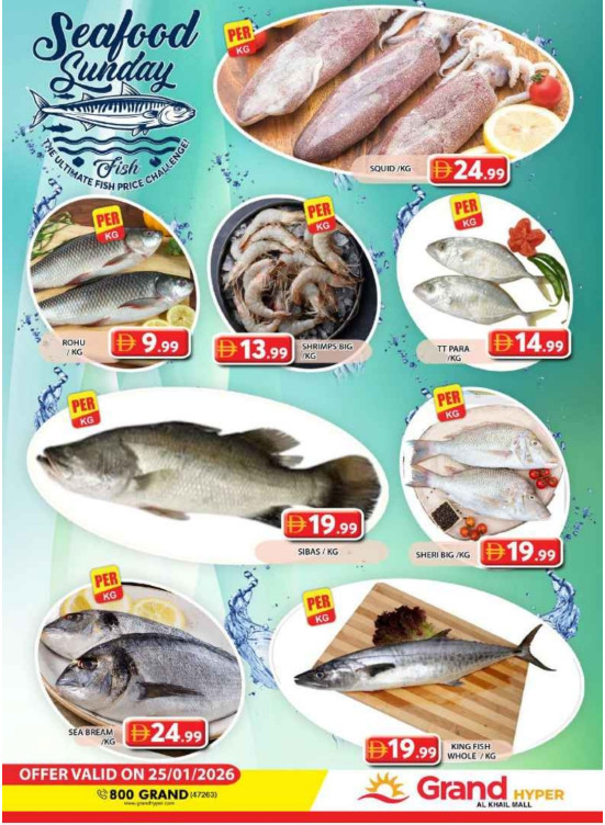 Seafood Sunday - Grand Hyper Al Khail Mall from Grand Hypermarket until ...