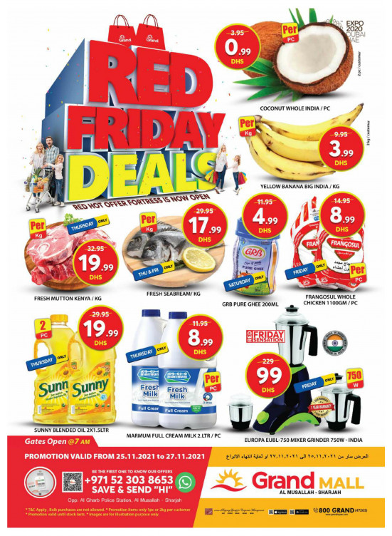 Red Friday Deals - Grand Mall Sharjah from Grand Hypermarket until 27th ...