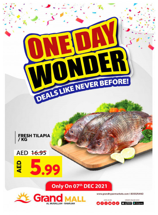 One Day Wonder - Grand Mall Sharjah from Grand Hypermarket until 7th ...