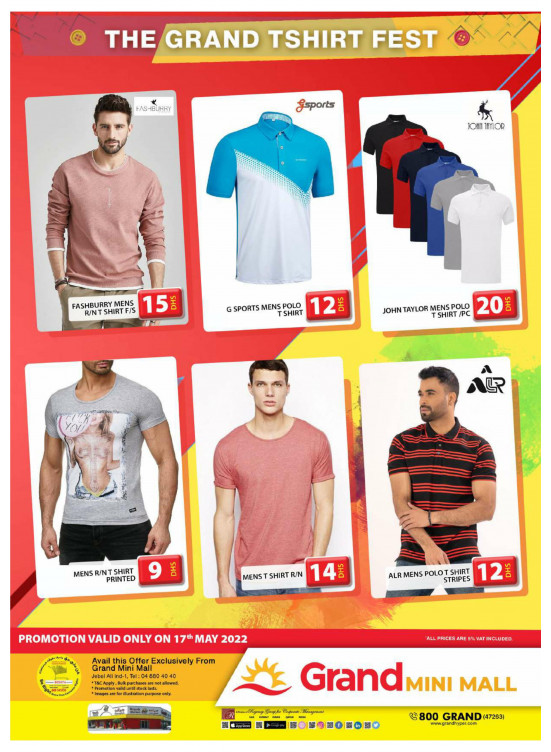 Tshirt Fest - Grand Mini Mall from Grand Hypermarket until 17th May - Grand Hypermarket UAE ...