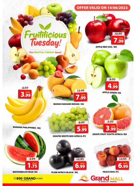 Fruitilicious Tuesday - Grand Mall Sharjah from Grand Hypermarket until ...