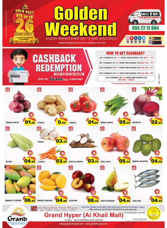 Golden Weekend Offers - Grand Hyper Al Khail Mall from Grand ...