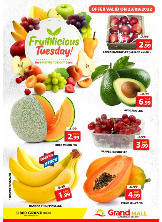 Fruitilicious Tuesday - Grand Mall Sharjah from Grand Hypermarket until ...