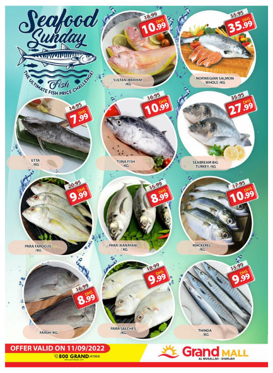 Seafood Sunday - Grand Mall Sharjah from Grand Hypermarket until 11th ...