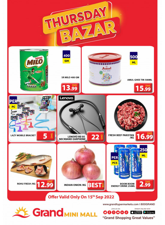 Thursday bazar - Grand Mini Mall from Grand Hypermarket until 15th ...
