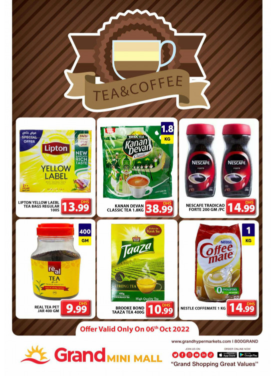 Tea & Coffee Offers - Grand Mini Mall from Grand Hypermarket until 6th ...