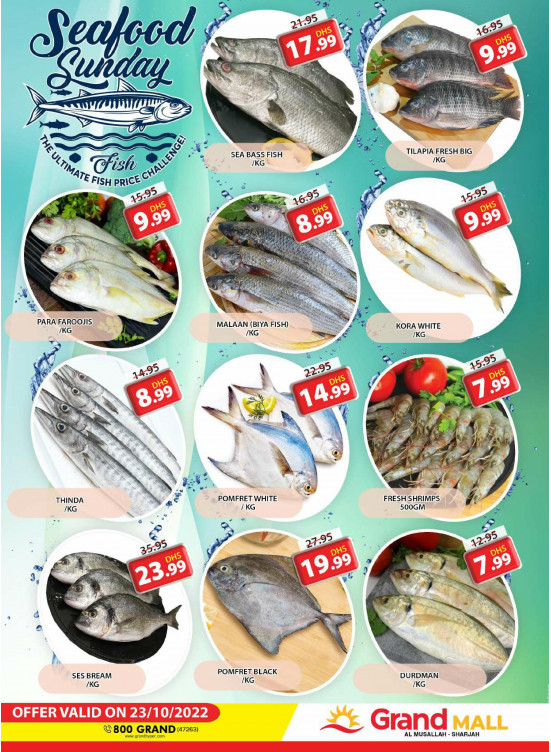 Seafood Sunday - Grand Mall Sharjah from Grand Hypermarket until 23rd ...