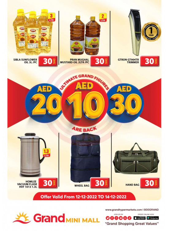 Below 30 AED Deals - Grand Mini Mall from Grand Hypermarket until 14th ...