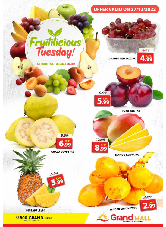 Fruitilicious Tuesday - Grand Mall Sharjah from Grand Hypermarket until ...