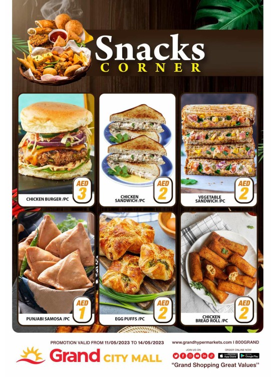 Snacks Deals - Grand City Mall from Grand Hypermarket until 14th May ...