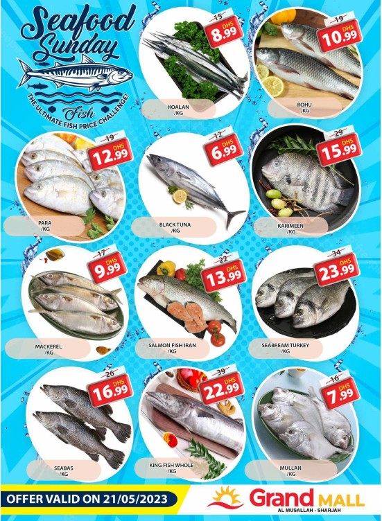 Seafood Sunday - Grand Mall Sharjah from Grand Hypermarket until 21st ...