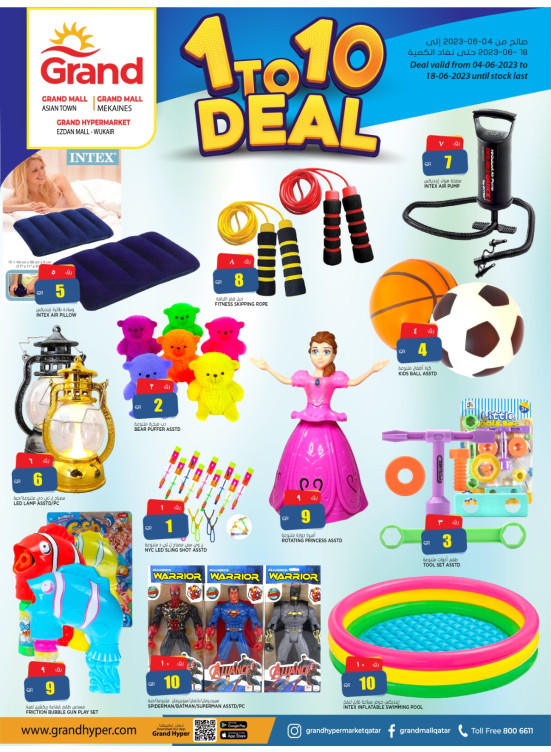 1 To 10 QR Deals from Grand Hypermarket until 18th June - Grand ...