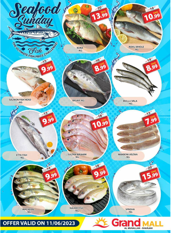 Seafood Sunday - Grand Mall Sharjah from Grand Hypermarket until 11th ...