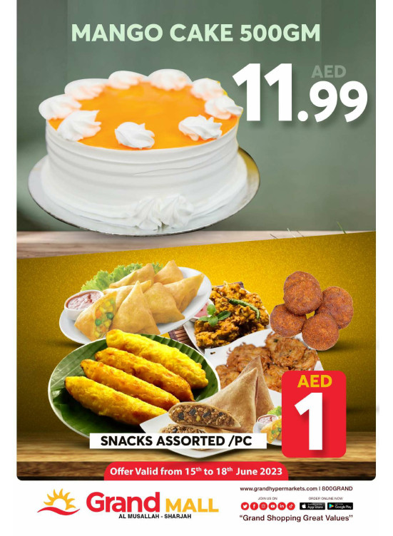 Mango Cake - Grand Mall Sharjah from Grand Hypermarket until 18th June ...
