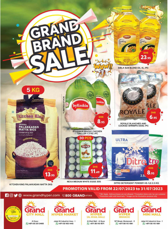 Grand Sale from Grand Hypermarket until 31st July - Grand Hypermarket ...