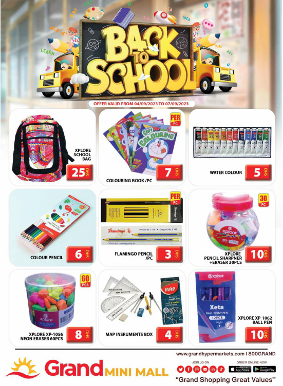 Back to School Deals - Grand Mini Mall from Grand Hypermarket until 7th ...