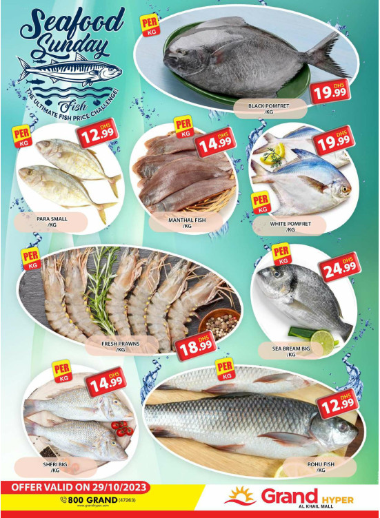 Seafood Sunday - Grand Hyper Al Khail Mall from Grand Hypermarket until ...