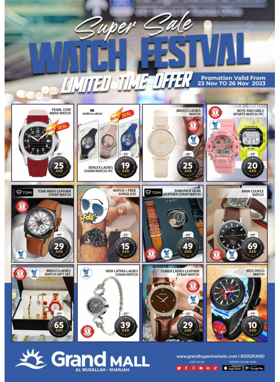 Watch Festival - Grand Mall Sharjah from Grand Hypermarket until 25th ...