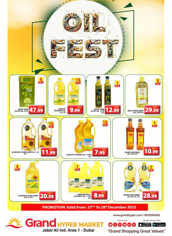 Oil Fest - Grand Hypermarket Jebel Ali from Grand Hypermarket until ...