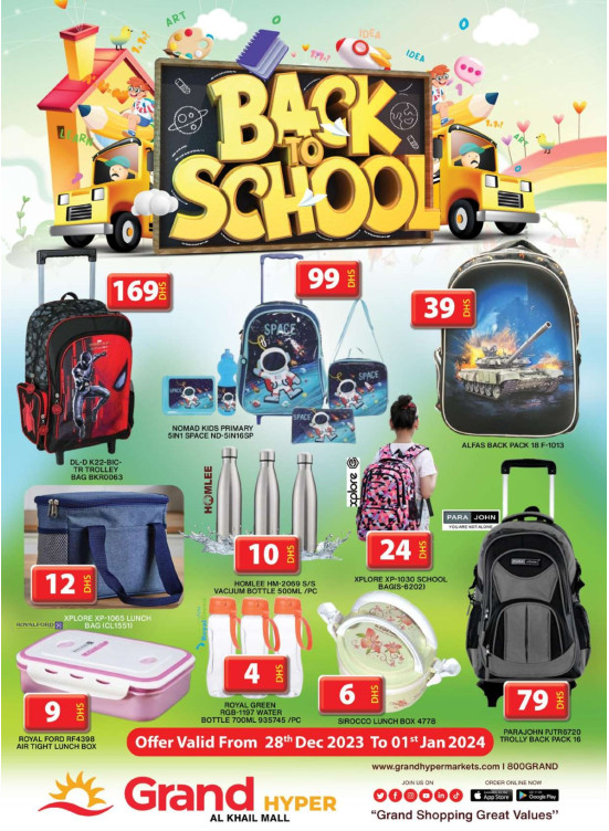 Back To School Offers - Grand Hyper Al Khail Mall from Grand Hypermarket until 1st January ...
