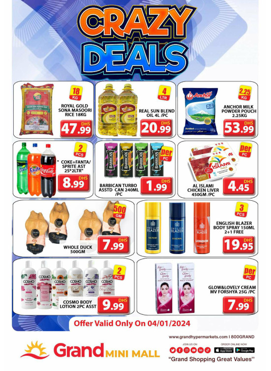 Crazy Deals - Grand Mini Mall from Grand Hypermarket until 4th January ...