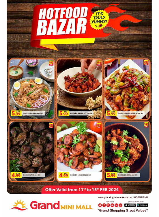 Hot Food Bazar - Grand Mini Mall from Grand Hypermarket until 15th February - Grand Hypermarket ...