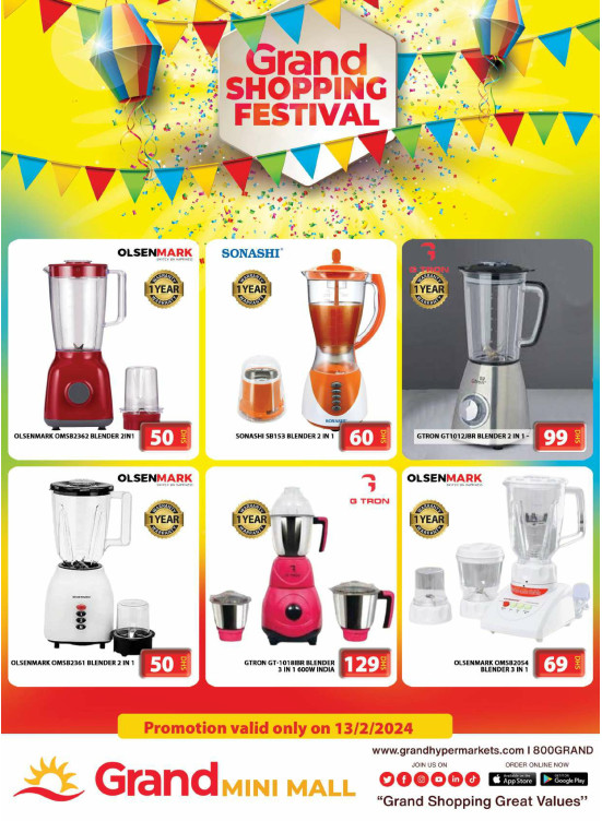 Grand Shopping Festival - Grand Mini Mall from Grand Hypermarket until 13th February - Grand ...