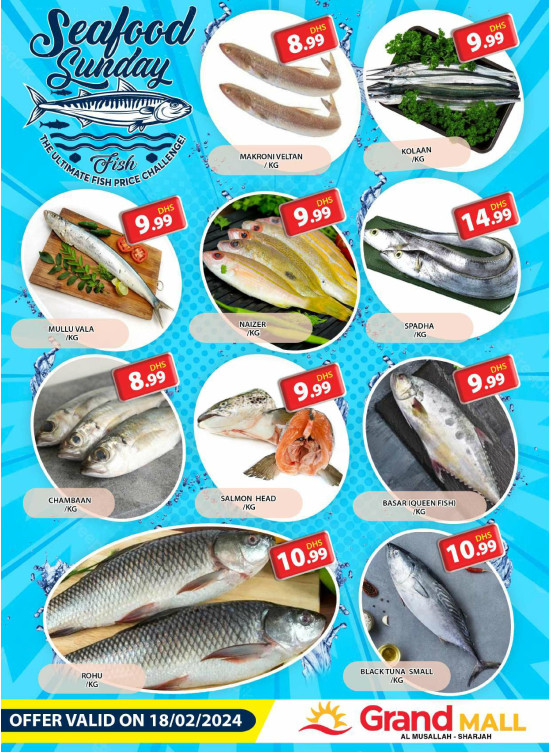 Seafood Sunday - Grand Mall Sharjah from Grand Hypermarket until 18th ...