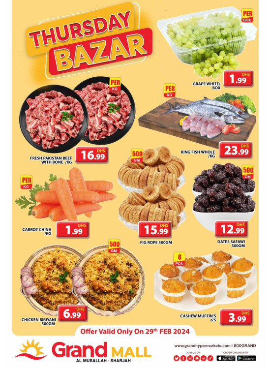 Thursday Bazar - Grand Mall Sharjah from Grand Hypermarket until 29th ...