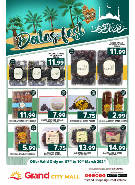 Dates Fest - Grand City Mall from Grand Hypermarket until 10th March ...